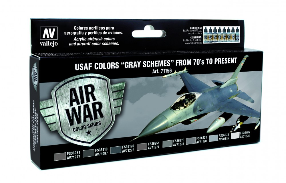 71156 Model Air - USAF Colors Grey Schemes Paint set